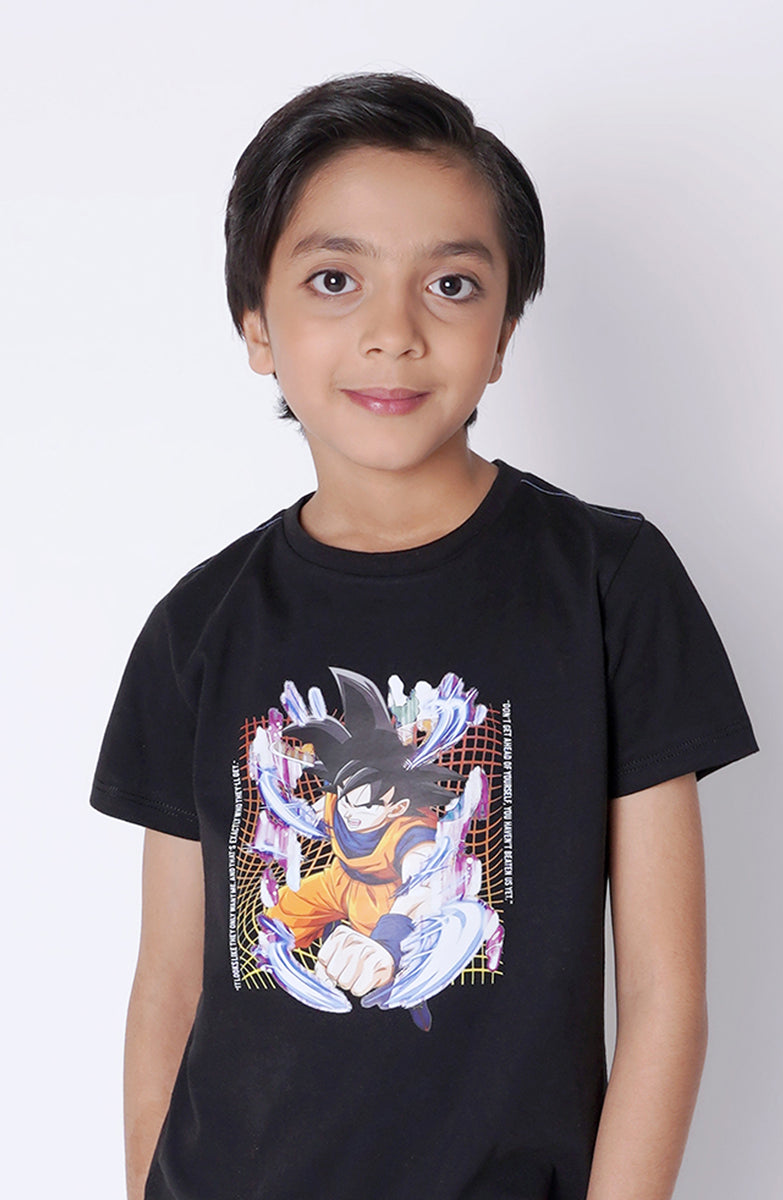 Bk714124 Dragon Ball Z T Shirt Black Leisure Club Official